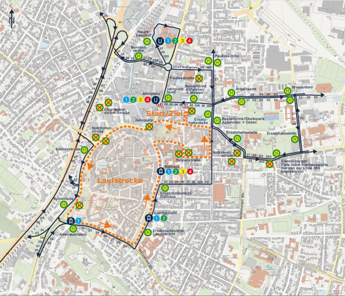 Stadtwerke run & roll City 2024 | Vom Kesselbrink durch die Stadt
